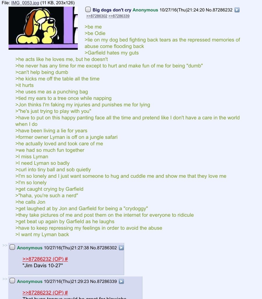4chan Anon Poses As Odie 4chan-anon-poses-as-odie