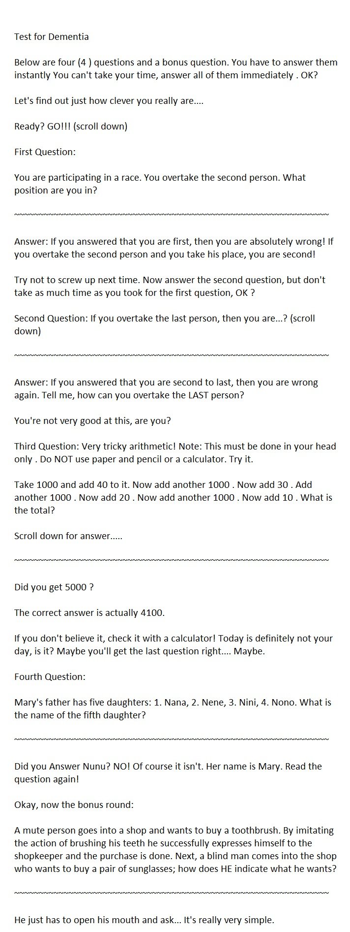 A Test For Dementia a-test-for-dementia