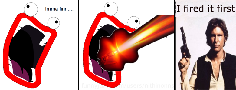 Han Solo Fired first.